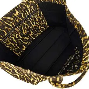 GANNI Leopard Canvas Xxl Tote Bag