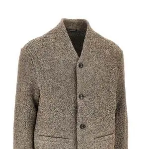 Emporio Armani Bouclé Wool-blend Jacket