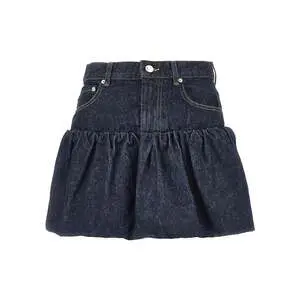 GANNI Denim Mini Bubble Skirt
