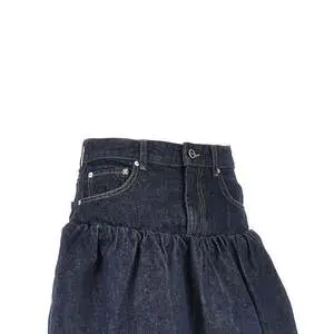 GANNI Denim Mini Bubble Skirt