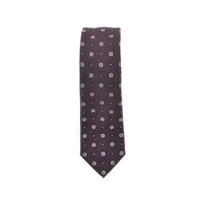Saint Laurent Sik Jacquard Necktie - Red