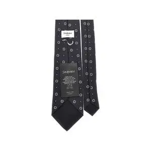 Saint Laurent Sik Jacquard Necktie - Blue