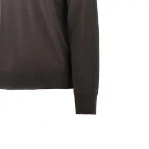 Emporio Armani Virgin Wool Weater With Eagle Embroidery