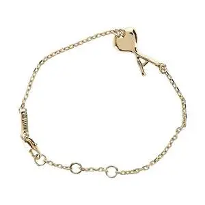 AMI Paris Brass Hammered De Coeur Bracelet - Gold
