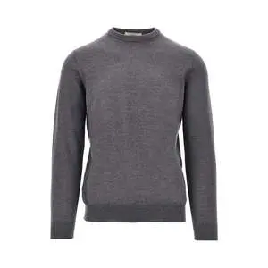 THE PULL Merino Wool Crewneck Sweater - Grey