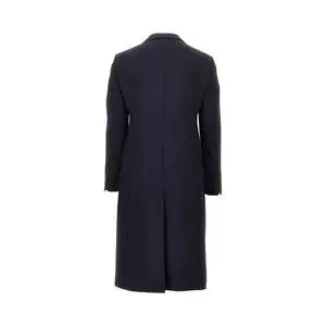 Emporio Armani Wool Tricotine Single-breasted Coat