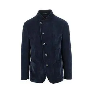 Emporio Armani Ribbed Chenille Jacket - Blue