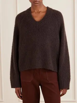NILI LOTAN Isley Cashmere Sweatshirt - Brown