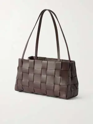 ST. AGNI Woven Leather Shoulder Bag