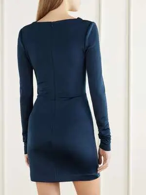 Rebecca Vallance Kiana Embellished Gathered Stretch Mini Dress