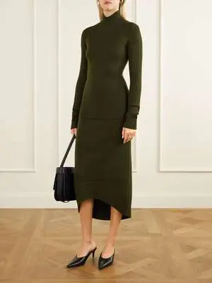 Victoria Beckham Ribbed Wool-blend Turtleneck