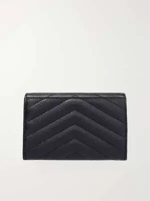 Saint Laurent Cassandre Metalassé Leather Wallet