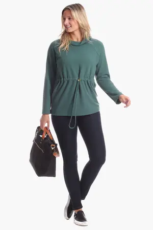 DUFFIELD LANE Carmen Pullover - Evergreen