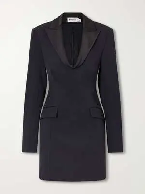 Simkhai Marina Padded Crepe Mini Dress