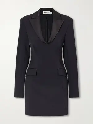 Simkhai Marina Padded Crepe Mini Dress