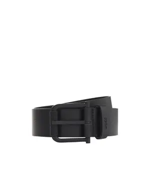 Hugo Boss Logo-embossed Leather Belt - Black
