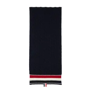 Thom Browne Cable Knit Wool Scarf