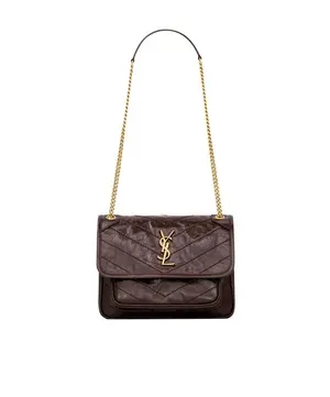 Saint Laurent Niki Baby In Vintage Leather - Arab