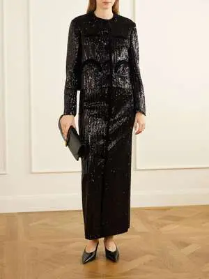 BLAZÉ MILANO All About You Malaya Sequin-embellished Midi Skirt