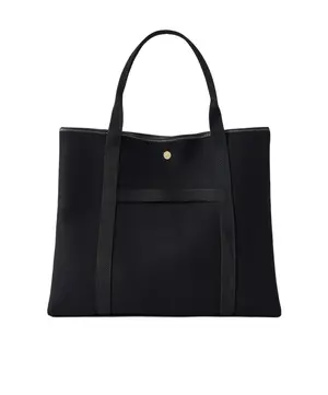 Rue De Verneuil Leather-trimmed Canvas Tote