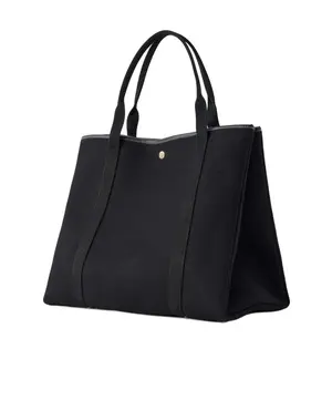 Rue De Verneuil Leather-trimmed Canvas Tote