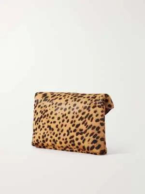 Saint Laurent Cassandre Animal-print Calf Hair Shoulder Bag