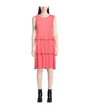 MAXCO. Solid-colored Sleeveless A-line Dress