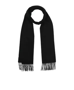 Max Mara Solidcolor Lightweight Cashmere Scarf - Black