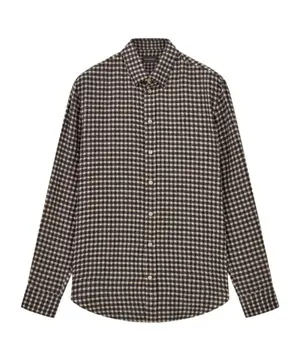 Emporio Armani Gingham-check Long-sleeve Shirt