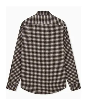 Emporio Armani Gingham-check Long-sleeve Shirt
