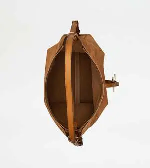 TOD'S T Timeless Suede Tote Bag - Brown