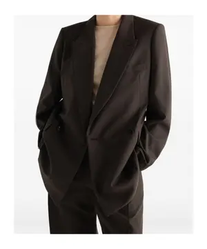 LEMAIRE Double-breasted Tailored Jacket In Tropical Wool Blend