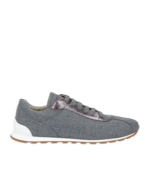 Brunello Cucinelli Roundtoe Lowtop Casual Shoes - Grey