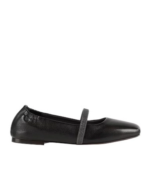 Brunello Cucinelli Squaretoe Kittenheel Shoes - Black