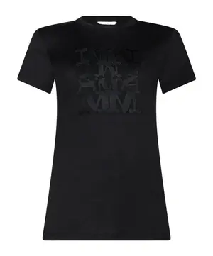 Max Mara Plain Colour T-shirts - Black