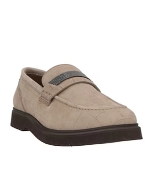 Brunello Cucinelli Crocembossed Loafers