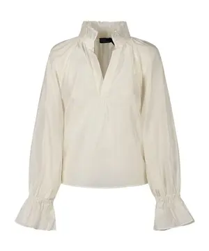 POLO RALPH LAUREN Polo Ralph Lauren Ruffled Split-Placket Blouse