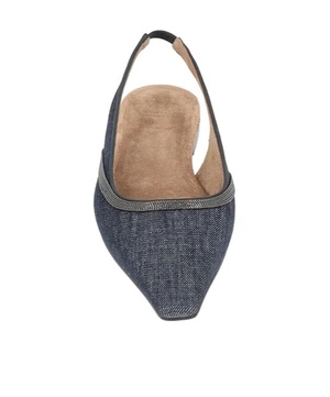Brunello Cucinelli Denimpaneled Ballet Flats