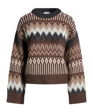 Brunello Cucinelli Multicolor Cashmere Knit Sweater