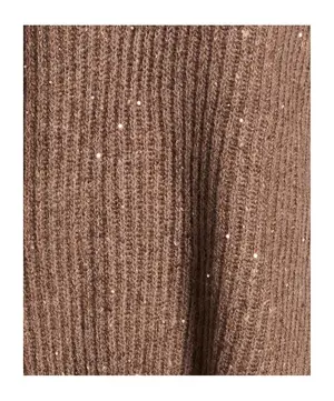 Brunello Cucinelli Vneck Shortsleeve Knit Top