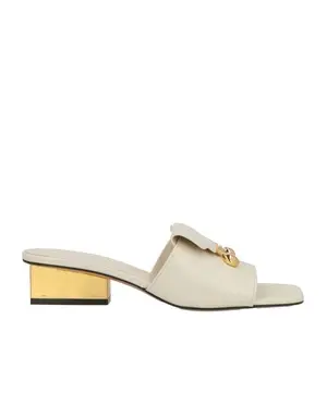 Marni Simple Leather Slippers - Nude
