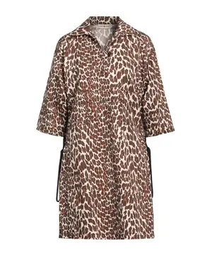 Tory Burch Leopard Print Shirt Dress - Ivory