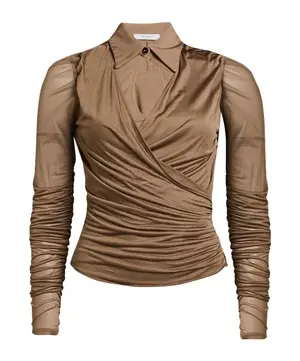 Max Mara Plain Colour Tops - Brown