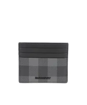 Burberry Checkered Card Holder - Black