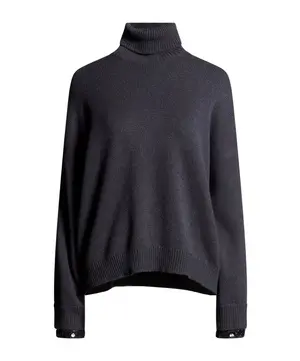 Brunello Cucinelli Solidcolor Knit Turtleneck Sweater - Blue