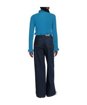 GANNI Lightweight Knitted Long-sleeve Crew-neck Top