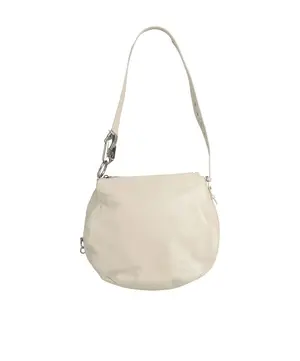 Burberry Medium-sized Solid-color Leather Shoulder Bag - Ivory