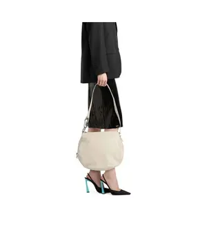 Burberry Medium-sized Solid-color Leather Shoulder Bag