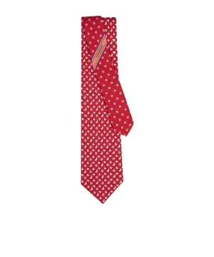 FERRAGAMO Charms Print Silk Tie