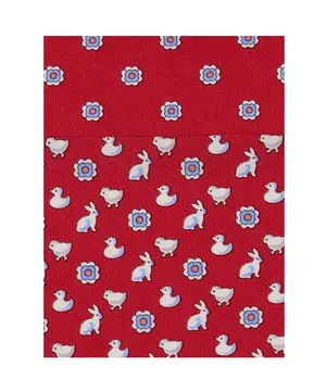 FERRAGAMO Charms Print Silk Tie